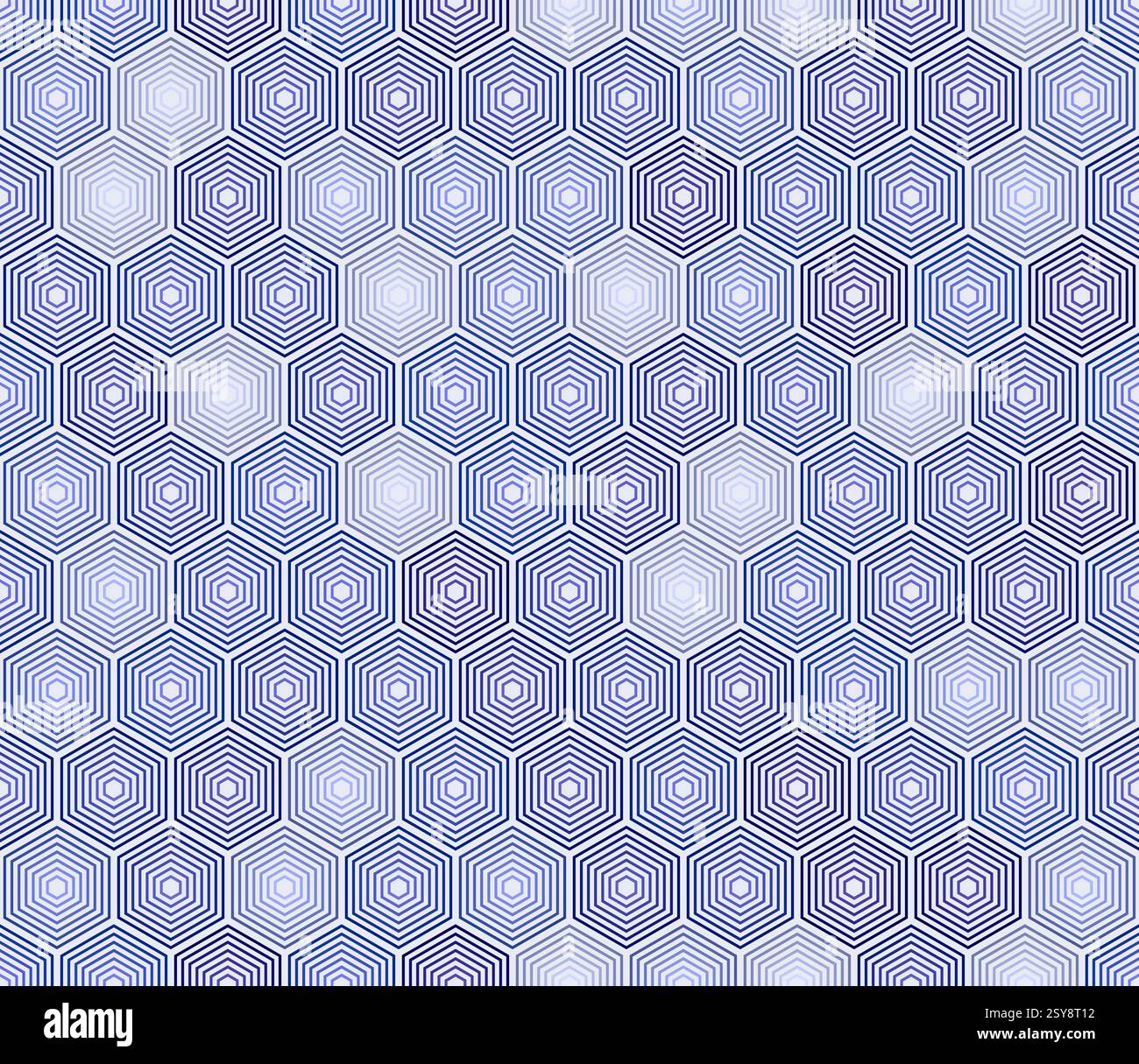 Honeycomb hexagon cells background. Blue color tones gradients. Stacked hexagons mosaic pattern ...