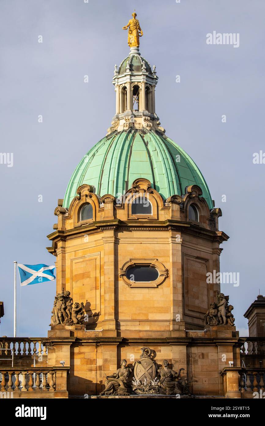 View of the facade of the Bank of Scotland building, located on The ...