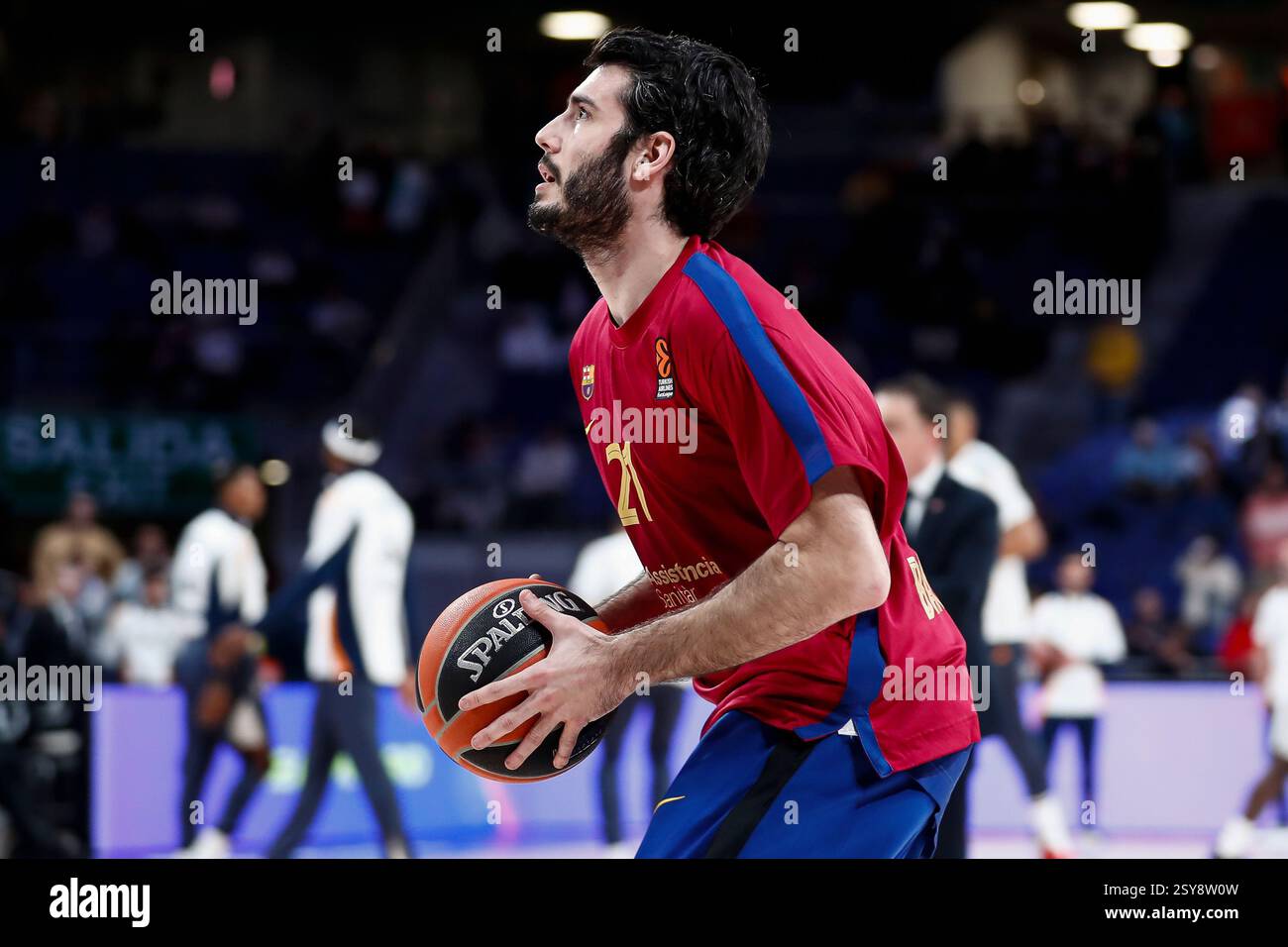 Alex Abrines of FC Barcelona warms up during the Turkish Airlines ...