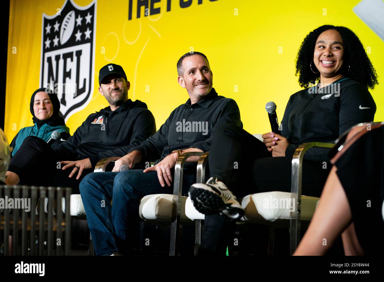 Amen Soliman, Nick Sirianni, Howie Roseman and Austin Lockwood speak ...