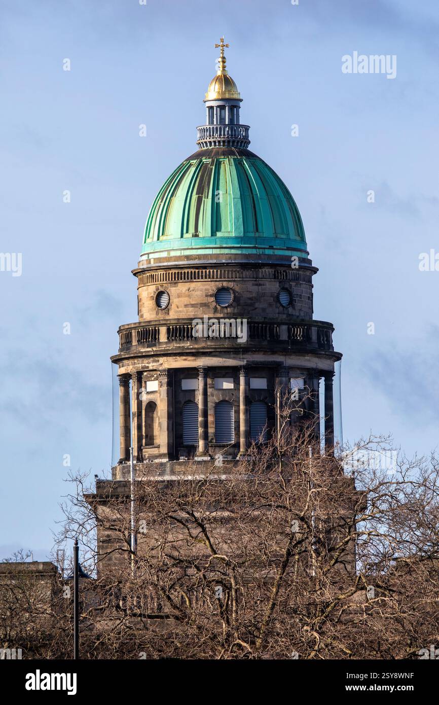 The beautiful neoclassical dome of West Register House in the city of ...