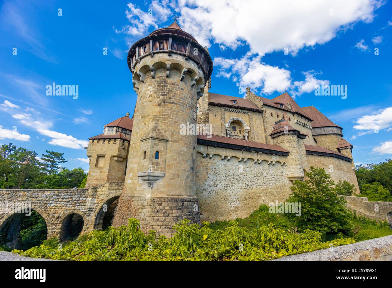 Ancient castles architecture in Europe. Austria medieval citadel made ...
