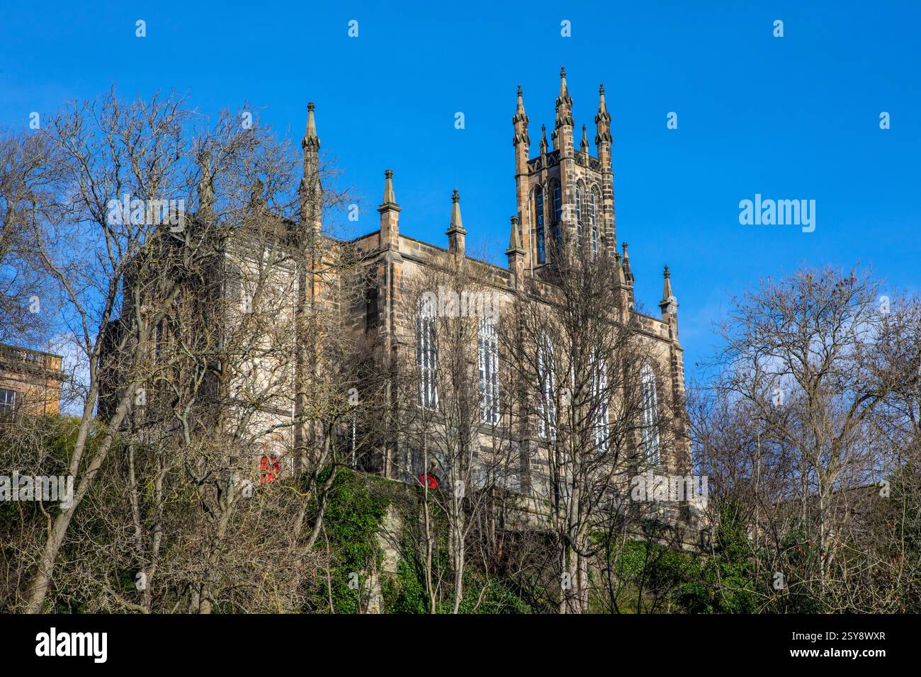 View from the Water of Leith, looking up at the magnificent ...