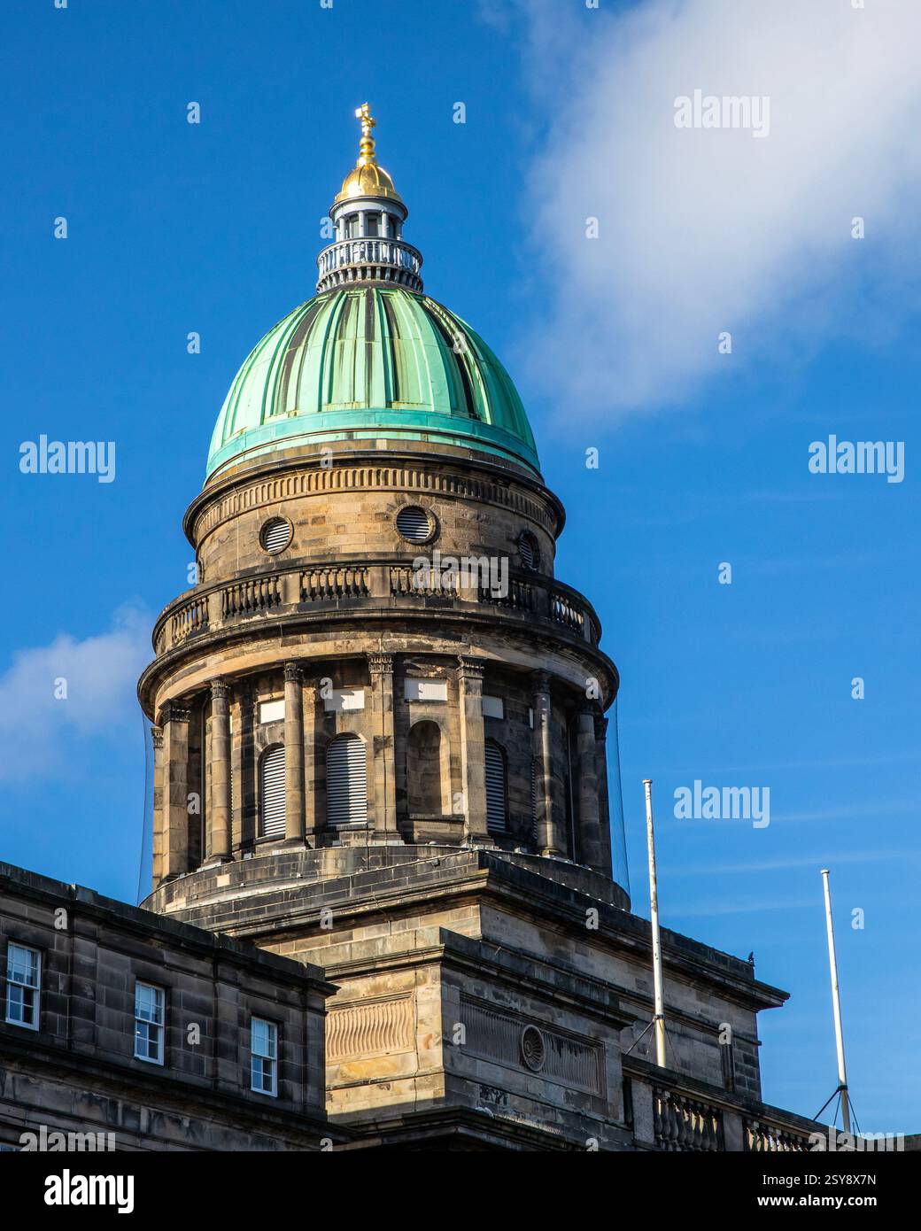 The beautiful neoclassical dome of West Register House in the city of ...