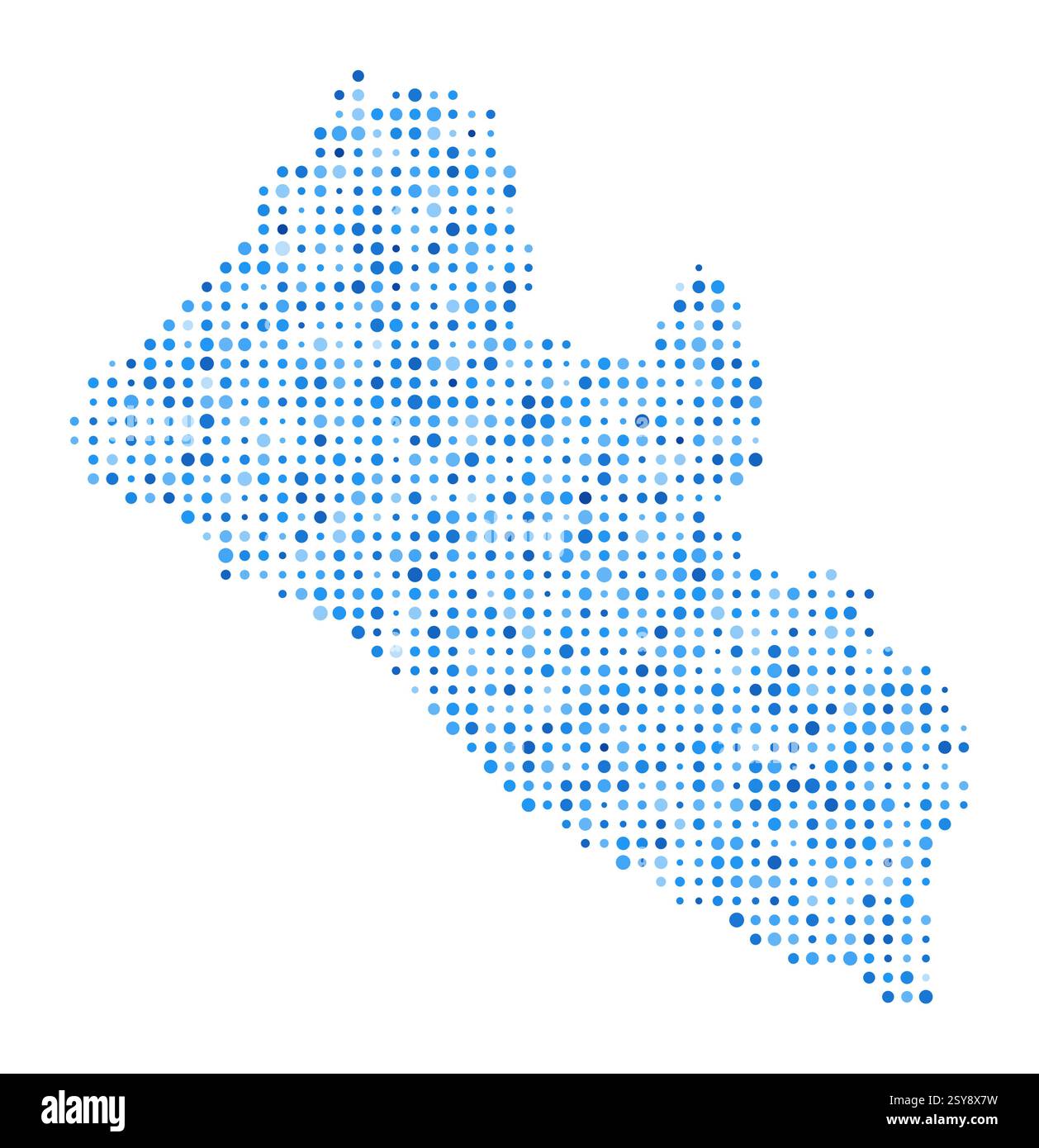 Liberia Dot Map. Country Digital Style Shape. Liberia vector image ...