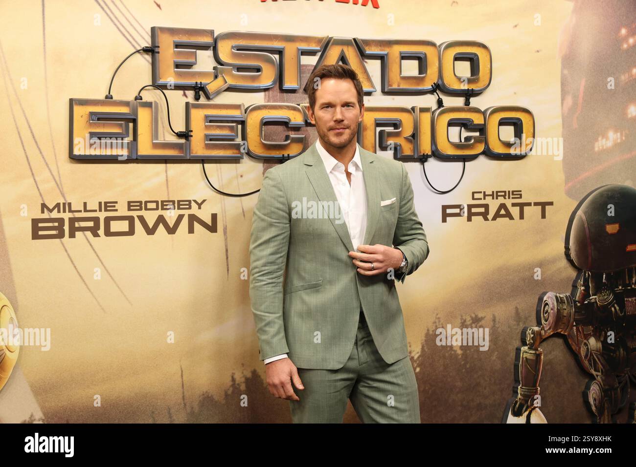 Chris Pratt during the premiere of the film 'Electric State', on ...
