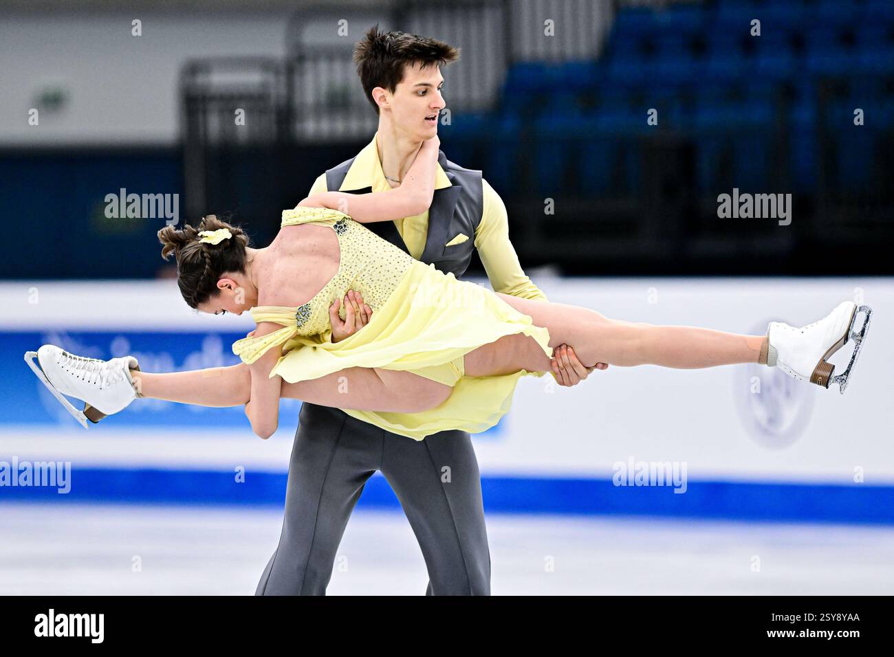 Anita STRAUB & Andreas STRAUB (AUT), during Junior Ice Dance Free Dance ...