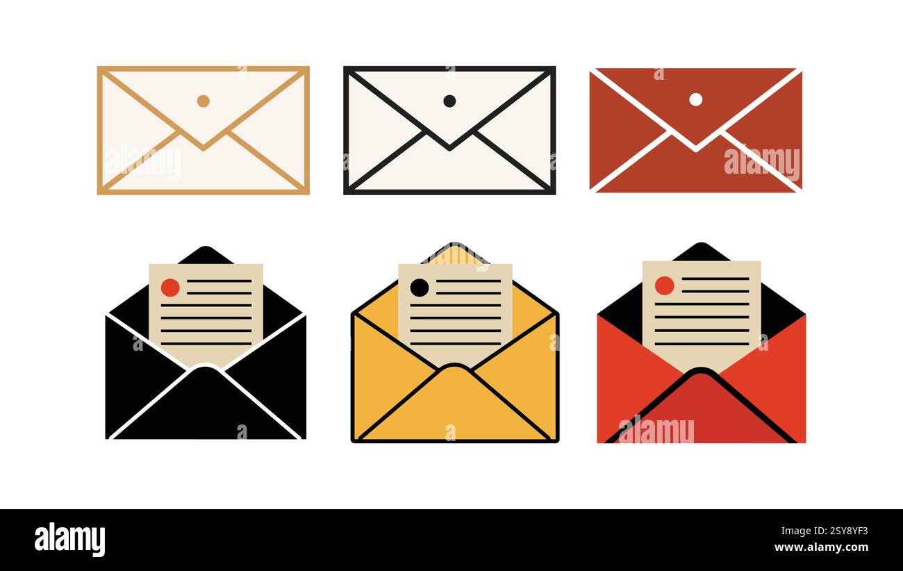 Envelope Icon - Paper in the Envelope ready to deliver as a post - Post ...