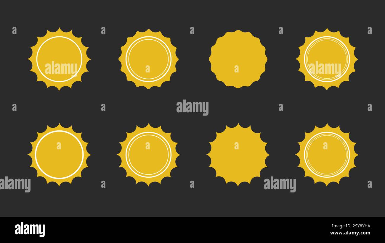 Set of Sun Designs - Stamp Designs Bundle Stock Vector Image & Art - Alamy