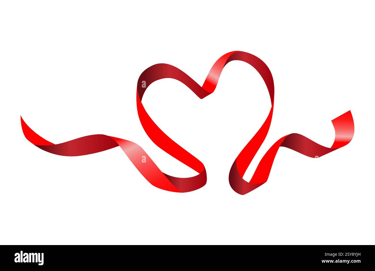 Vector heart shape bow Stock Vector Images - Alamy