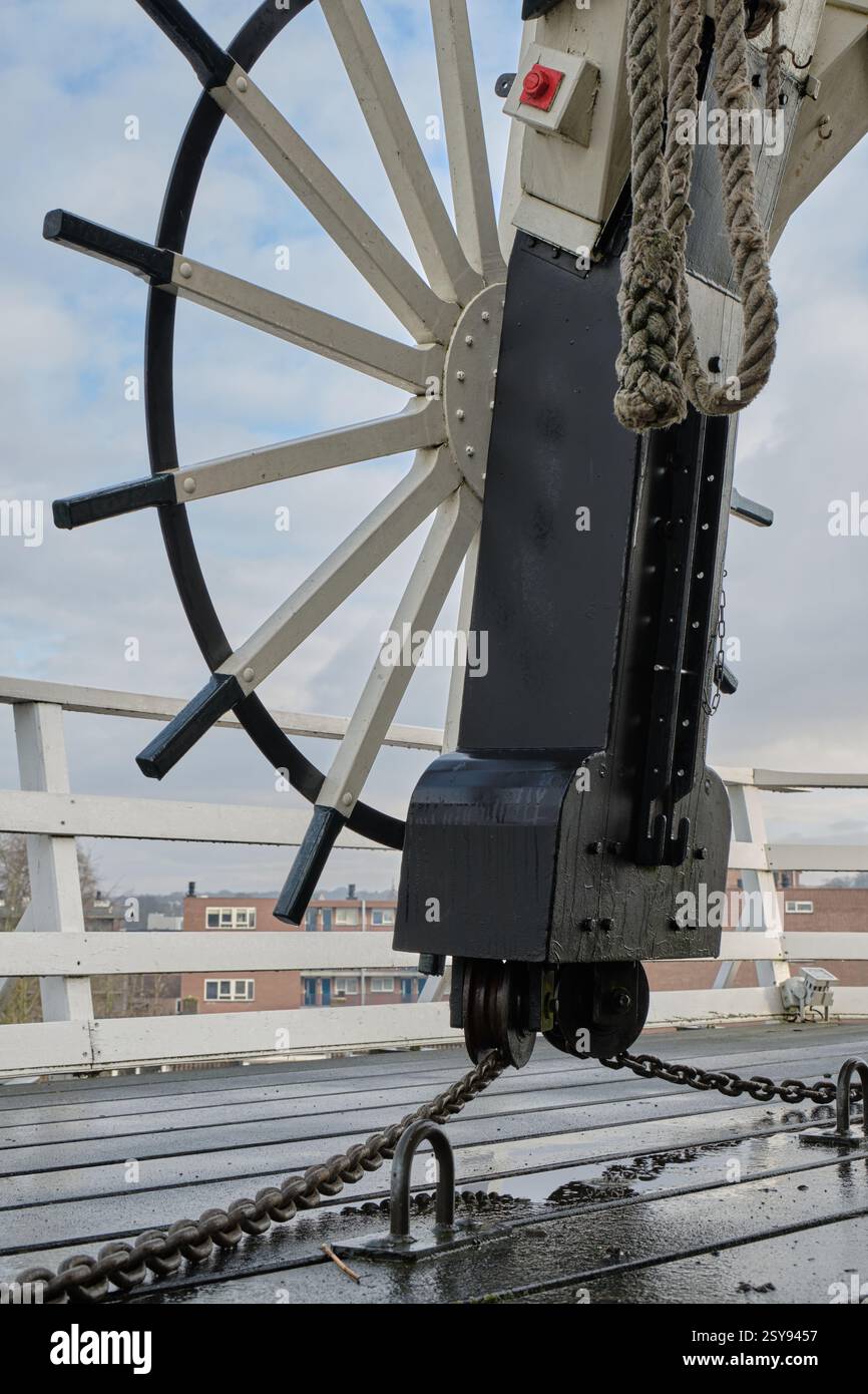 January 11, 2025 - Ede, Netherlands: Close-up of the tailwheel and ...