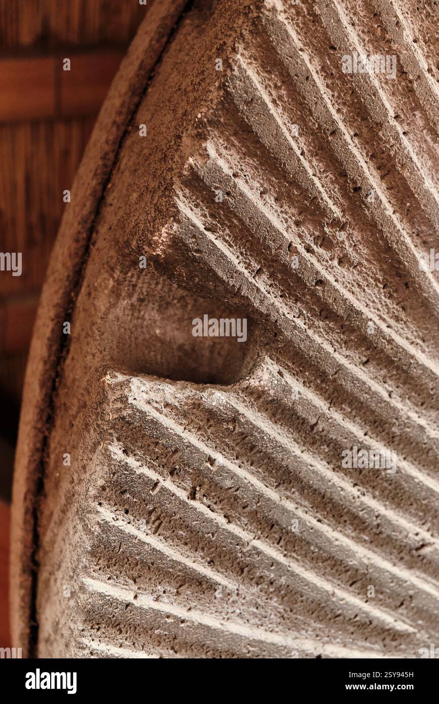 January 11, 2025 - Ede, Netherlands: Close-up of the sharp engraving on ...
