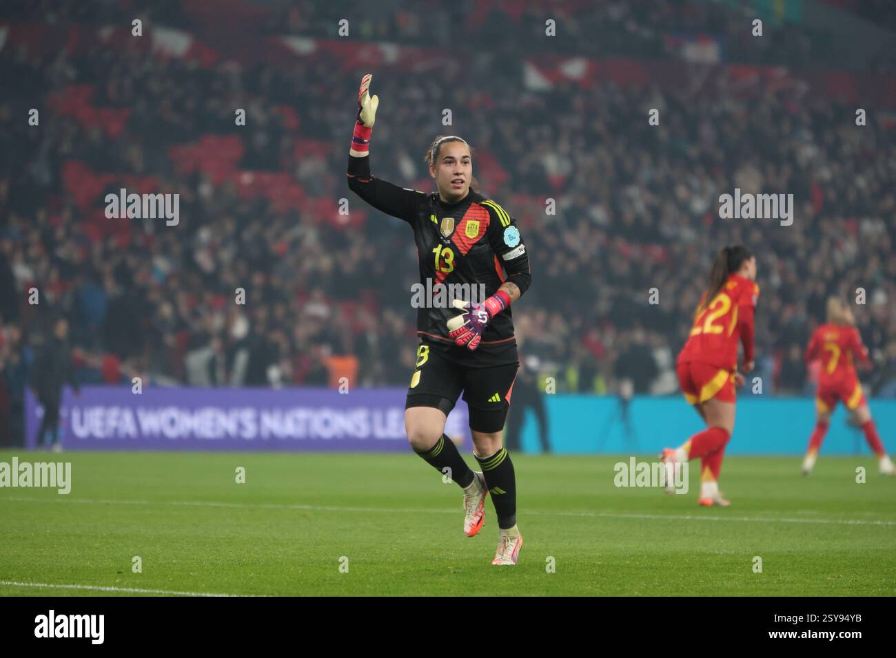 Cata Coll goalkeeper Spain England Lionesses v Spain Wembley Stadium ...