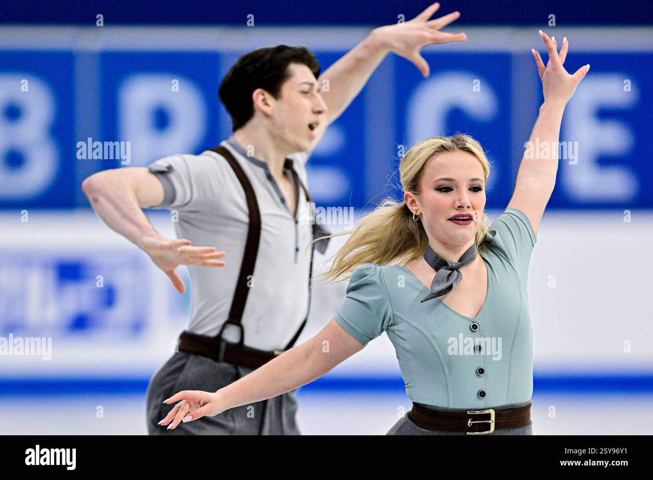 Ambre PERRIER GIANESINI & Samuel BLANC KLAPERMAN (FRA), during Junior ...