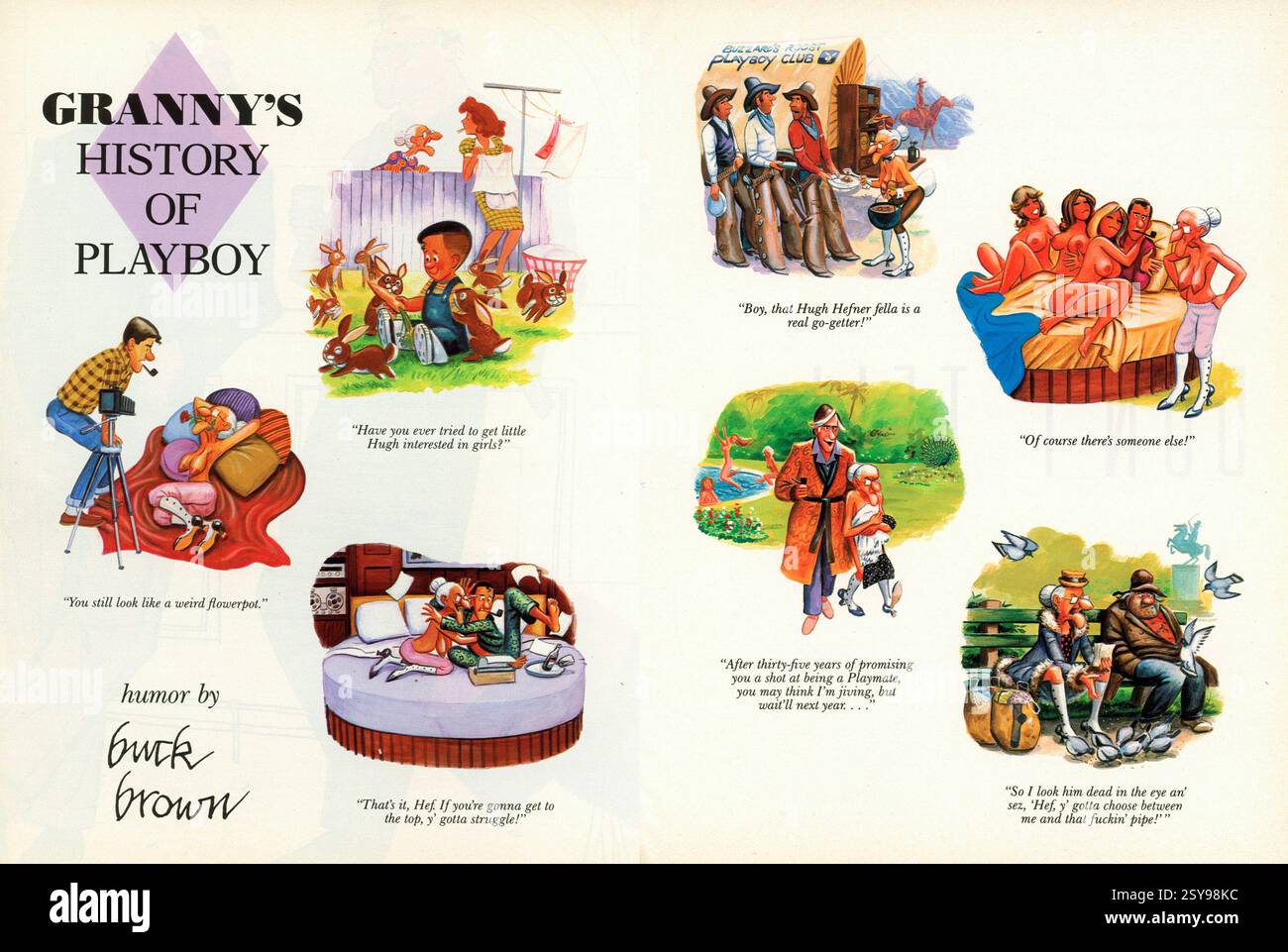 Vintage "Playboy" magazine March 1989 issue cartoons, USA Stock Photo ...