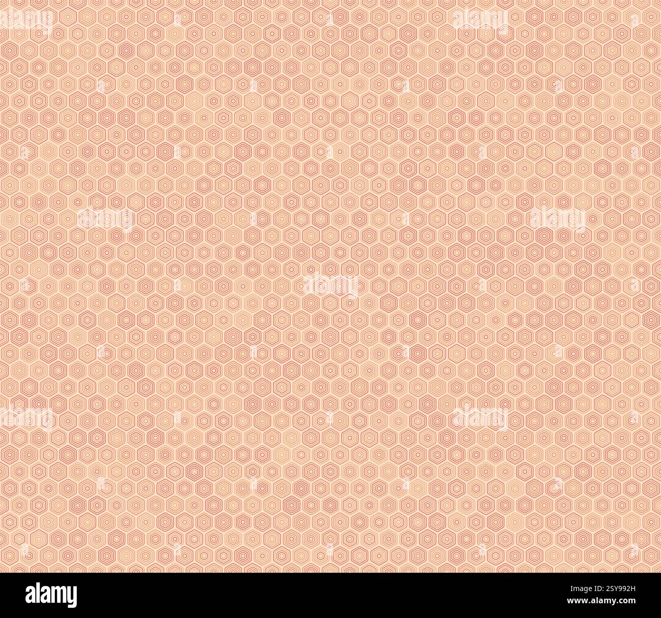 Tileable mosaic background. Rounded stacked hexagons mosaic cells. Red ...