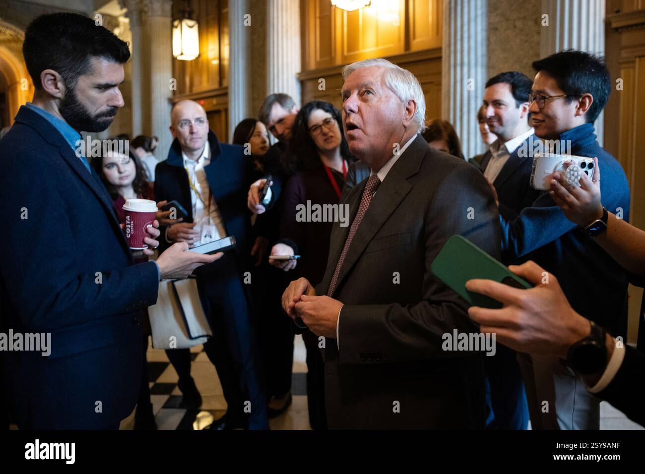 Senate Budget Committee Chair Lindsey Graham (R-S.C.) is questioned by ...