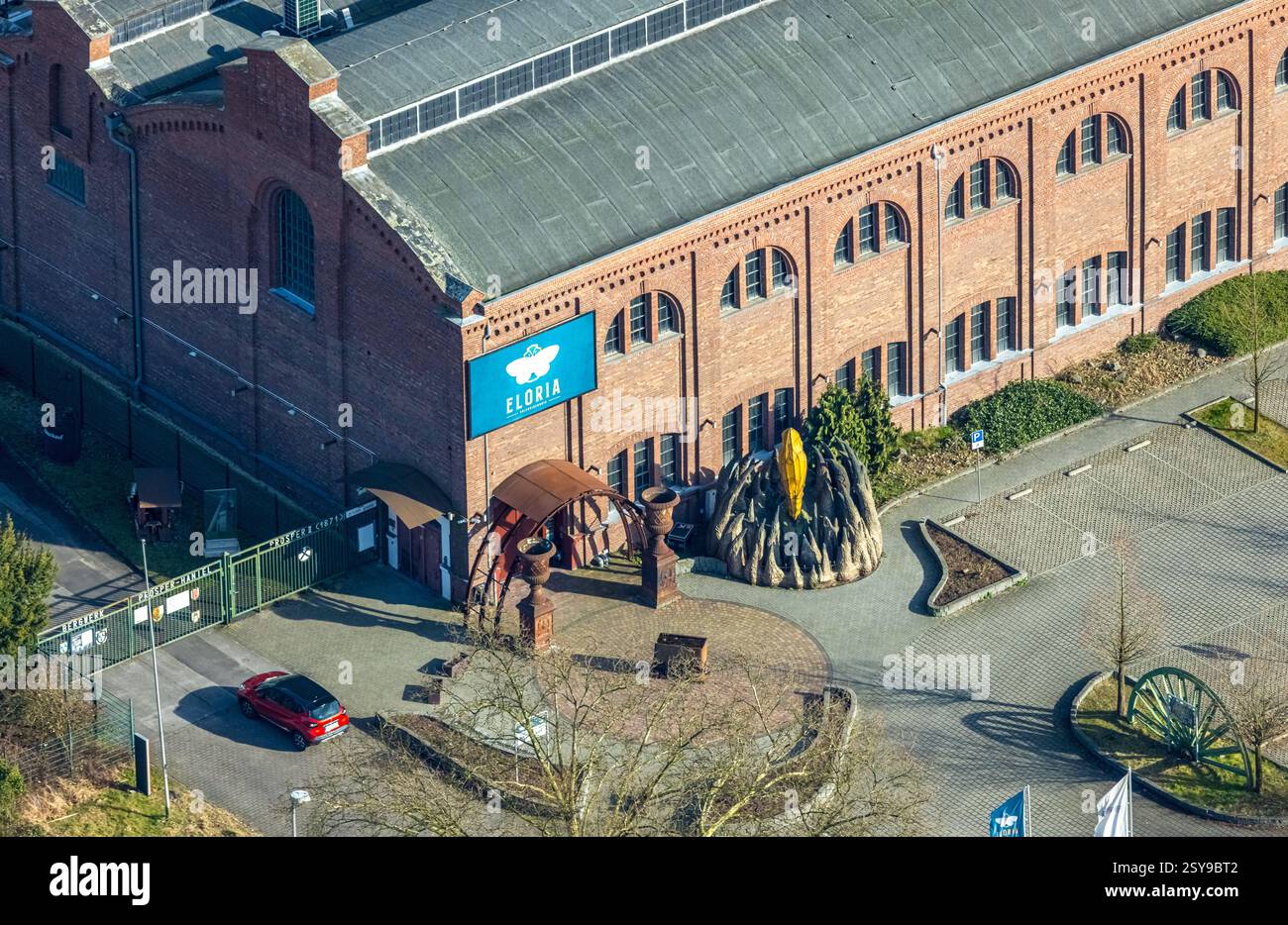 Luftbild, ELORIA Erlebnisfabrik Themenpark, Zechengebäude Prosper II ...