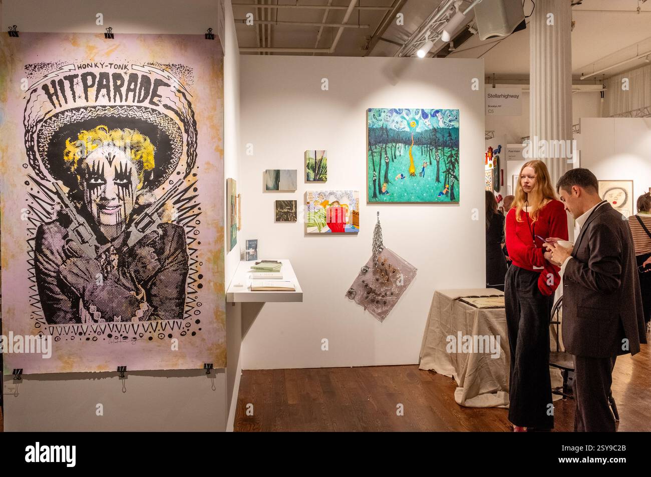 New York, NY, USA. 27th Feb, 2025. The Outsider Art Fair opened at the Metropolitan Pavilion ...