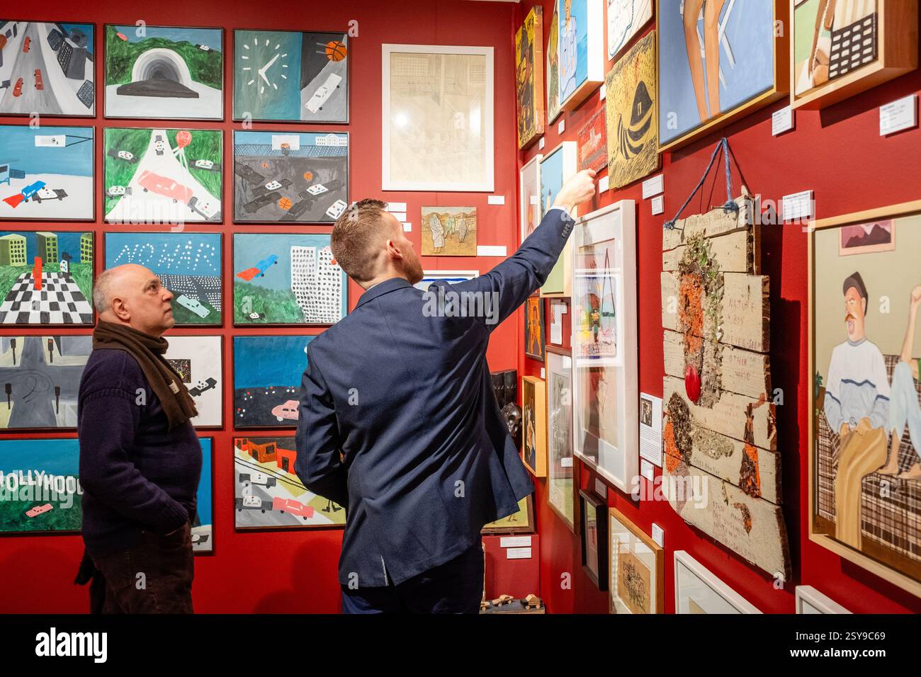 New York, NY, USA. 27th Feb, 2025. The Outsider Art Fair opened at the Metropolitan Pavilion ...