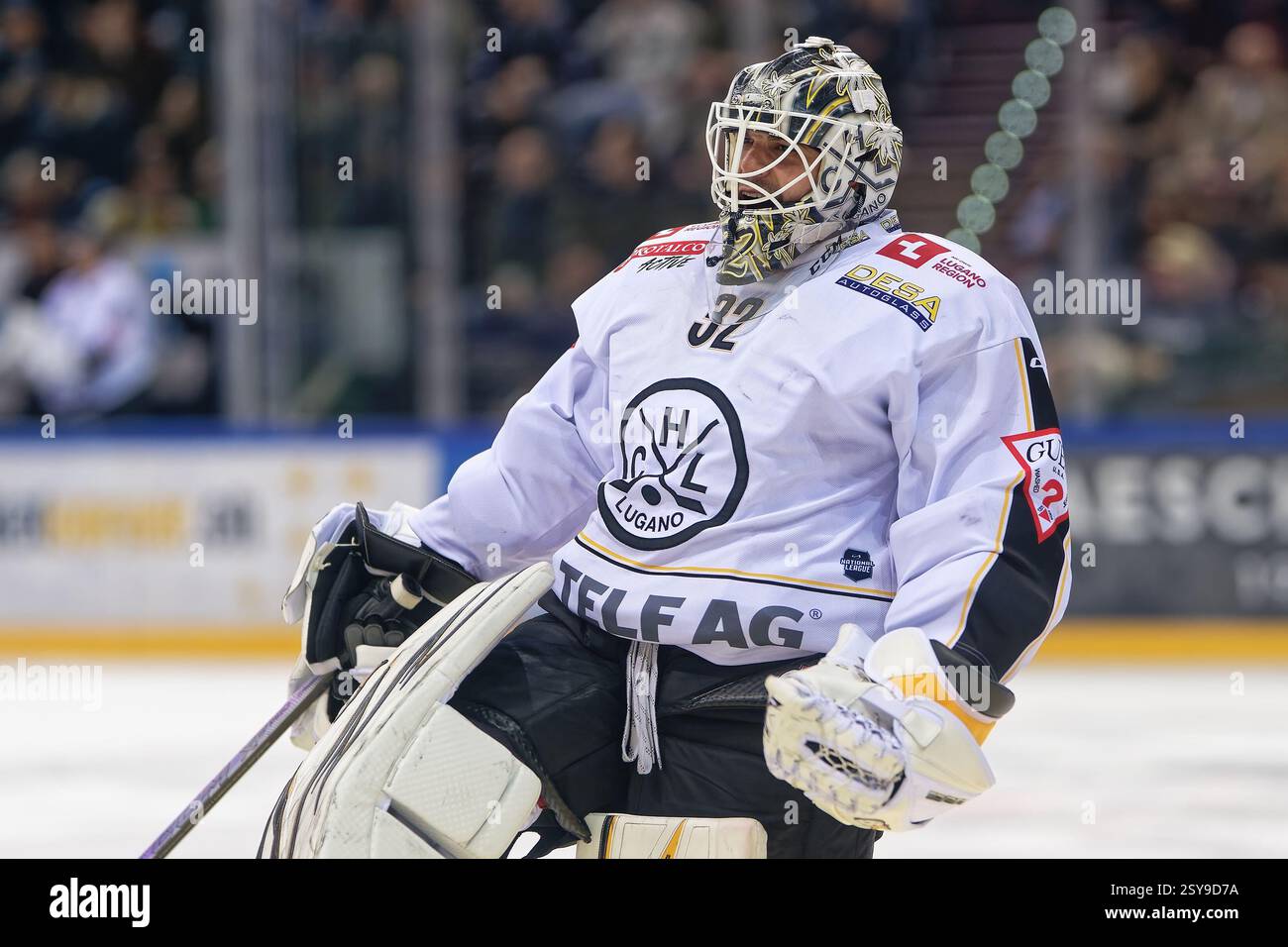 Geneva, Switzerland, February 27 2025 : Adam Huska (32 HC Lugano ...