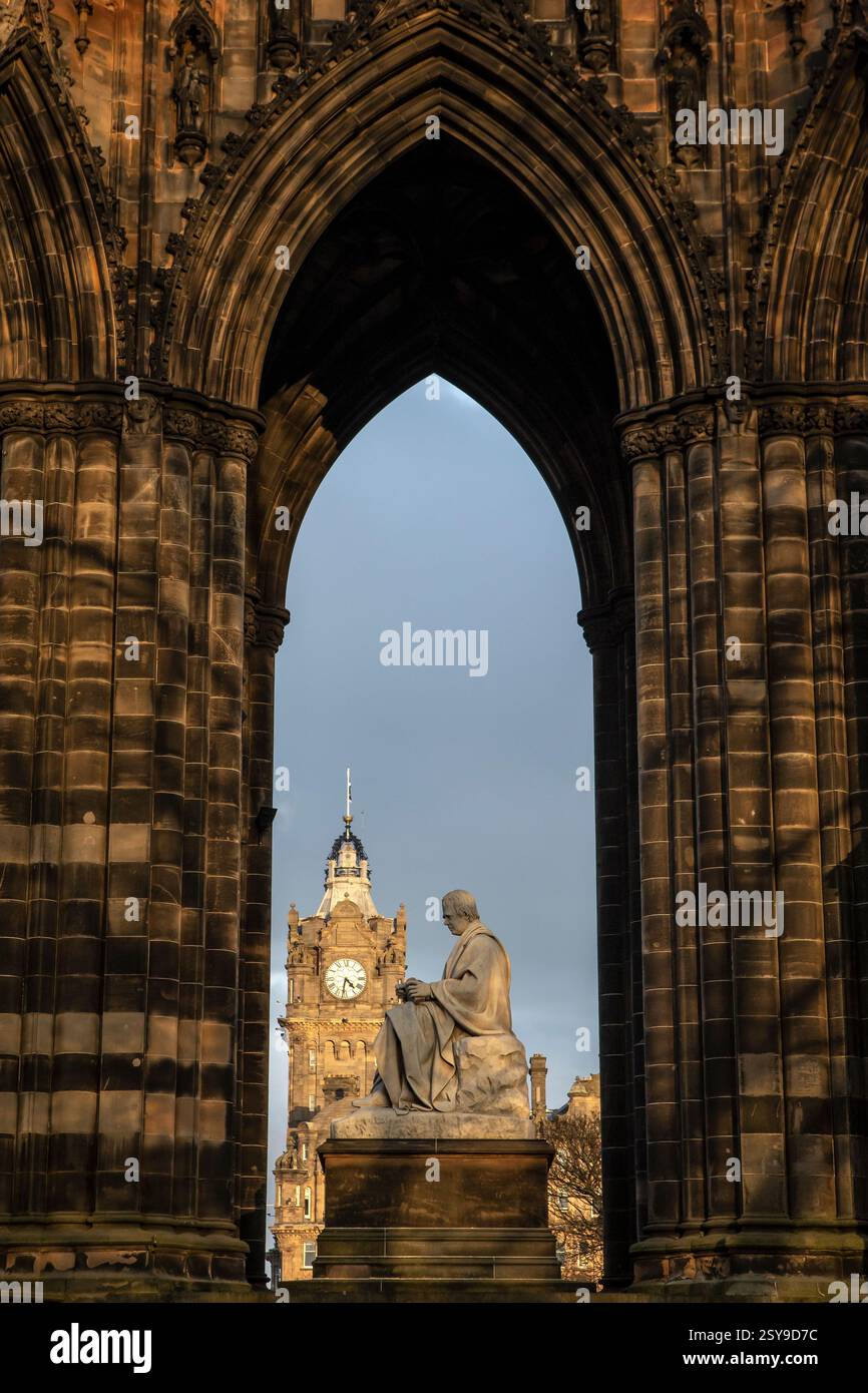Edinburgh, Scotland - February 14th 2023: The arch of the Scott ...