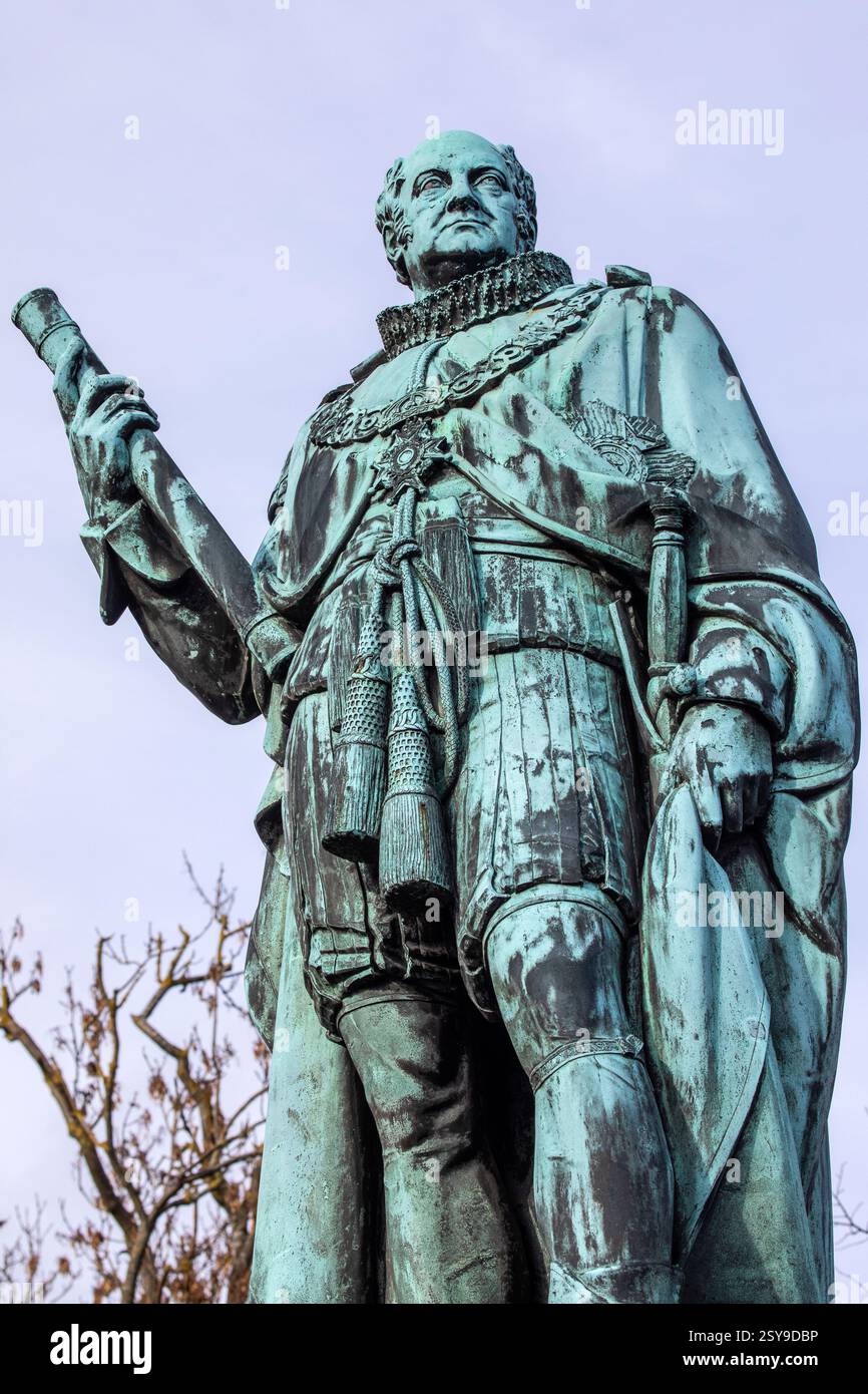 Edinburgh, Scotland - February 15th 2023: A statue of Prince Frederick ...