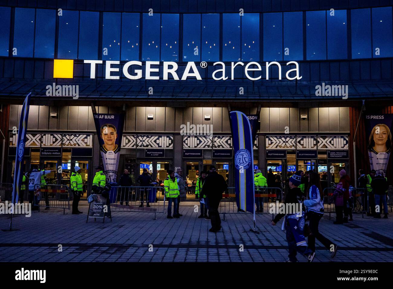 Leksand, Sverige. 27th Feb, 2025. 250227 Tegera Arena inför ...