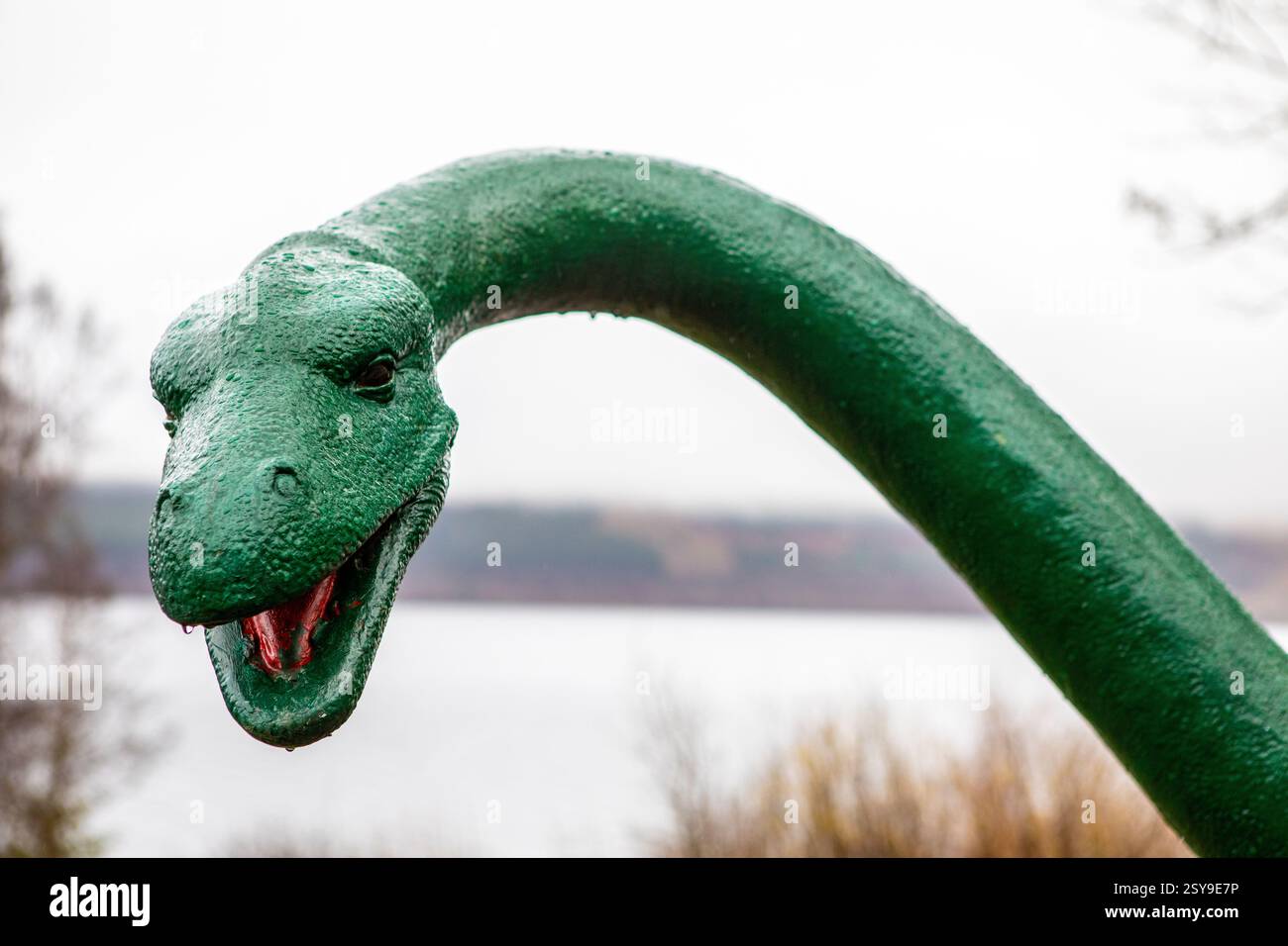 Loch Ness, Scotland - February 16th 2023: Statue of the Loch Ness ...