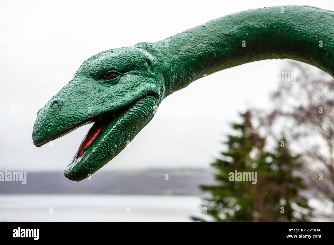Loch Ness, Scotland - February 16th 2023: Statue of the Loch Ness ...