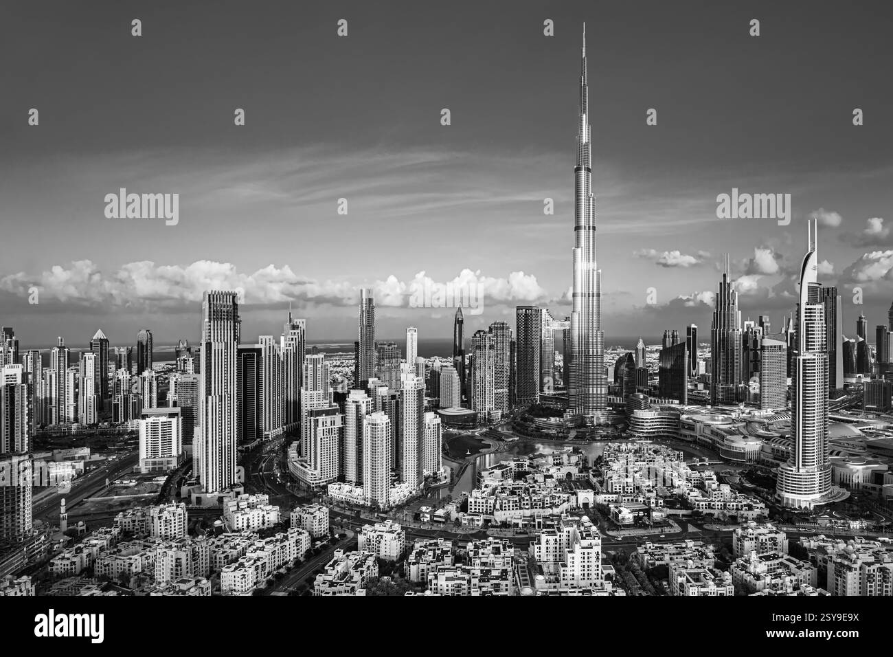 DUBAI ,UNITED ARAB EMIRATES: Beautiful Dubai downtown at the sunset ...