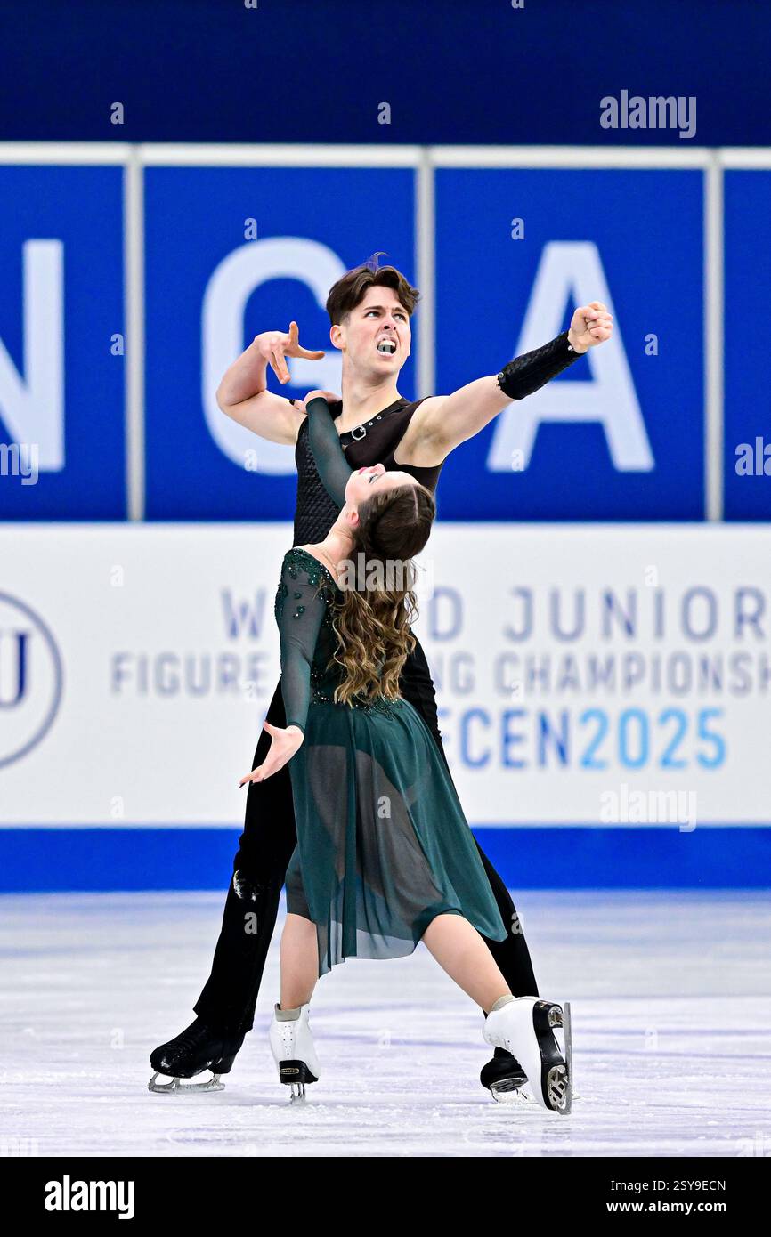 Sandrine GAUTHIER & Quentin THIEREN (CAN), during Junior Ice Dance Free ...