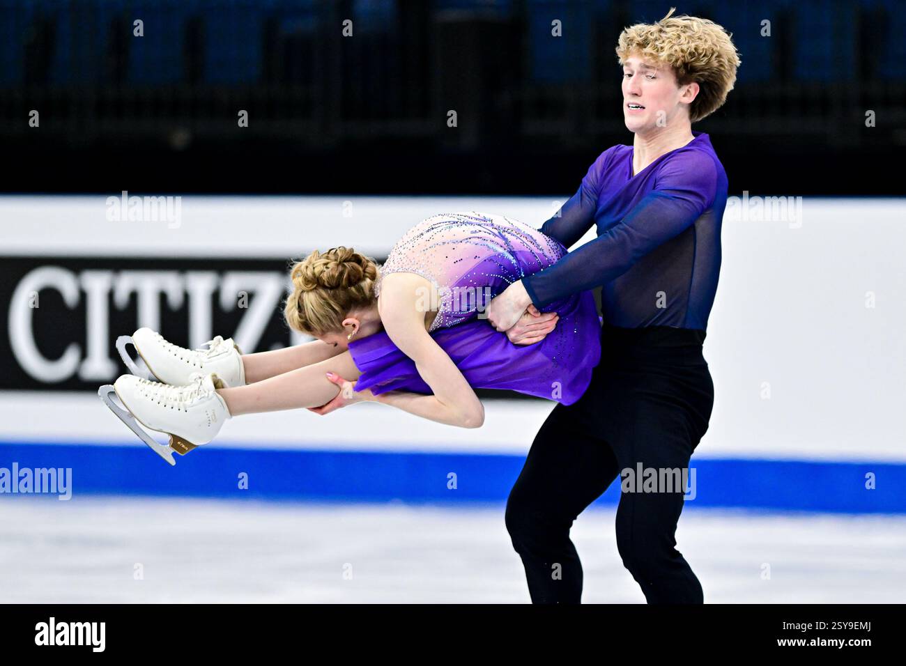 Caroline MULLEN & Brendan MULLEN (USA), during Junior Ice Dance Free ...