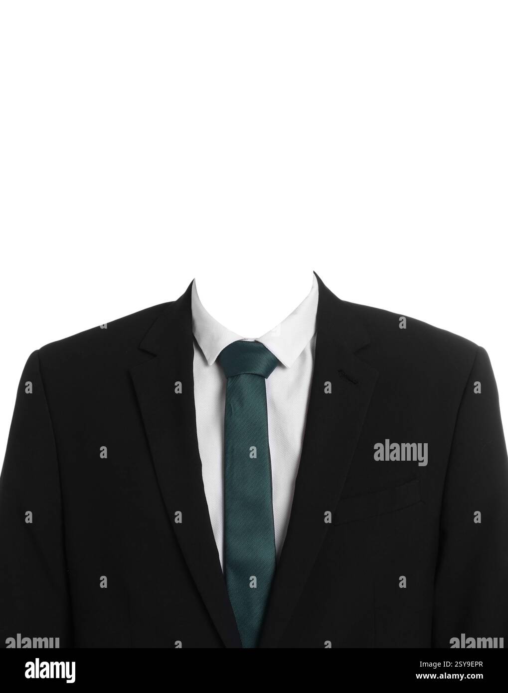 Passport photo, ID card or other document photo. Formal outfit without ...