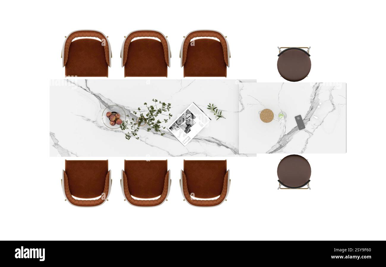 Interior stylish dining room Cut Out Stock Images & Pictures - Alamy