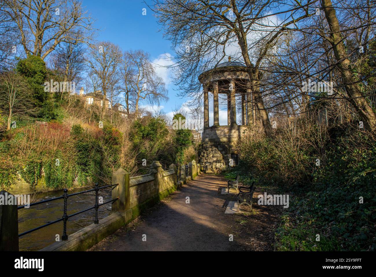 The architecture of St. Bernards Well on the Water of Leith in ...