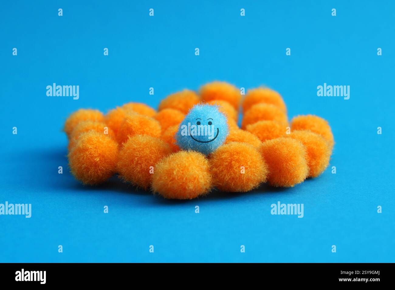 Leader sphere guiding a great work team Stock Photo - Alamy