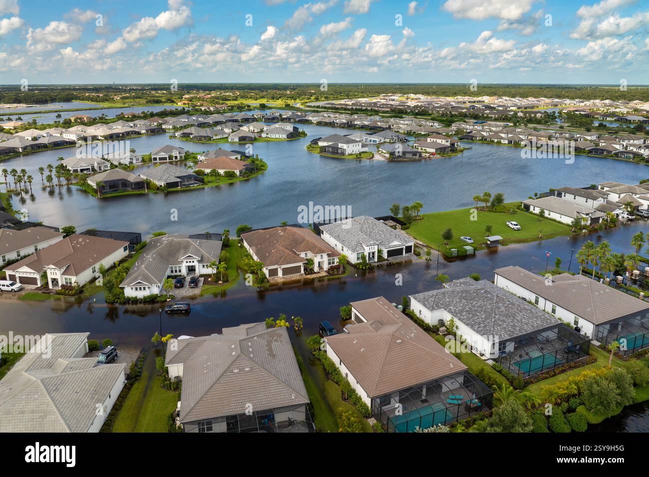 Hurricane Debby flooded homes in Sarasota, Florida. Aftermath of ...
