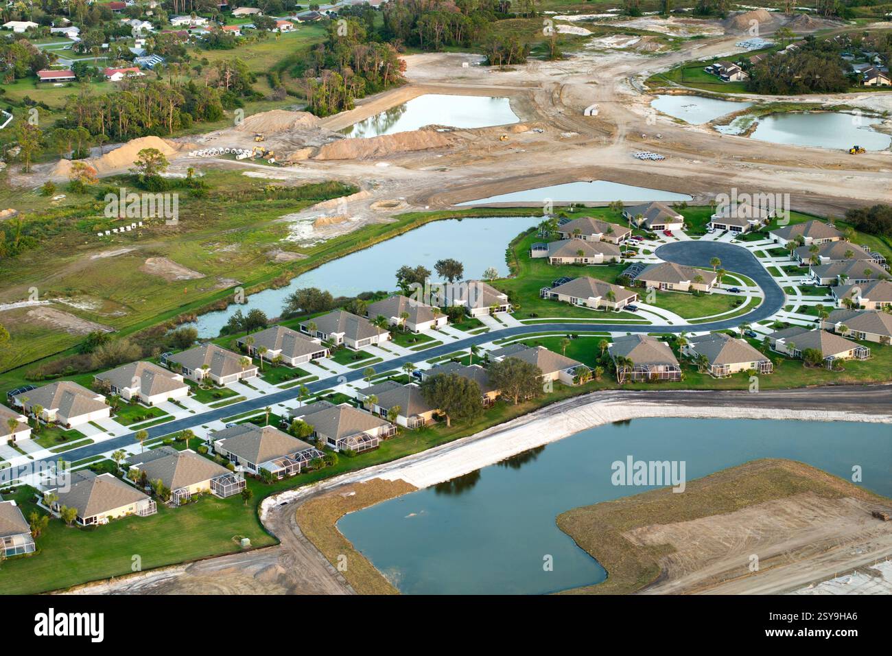 Large residential homes in southwest Florida gated community. American ...