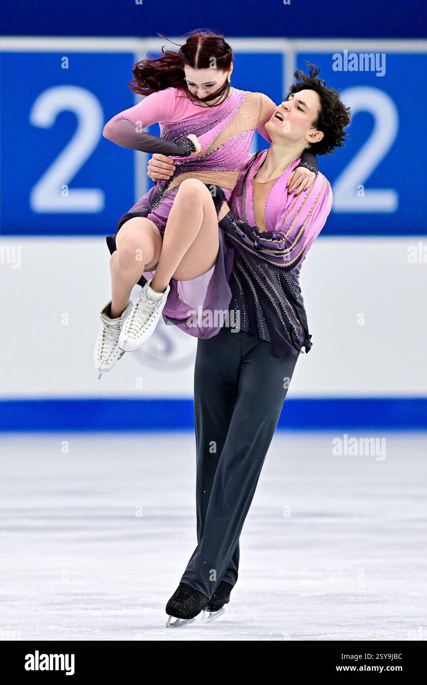 Darya GRIMM & Michail SAVITSKIY (GER), during Junior Ice Dance Free ...