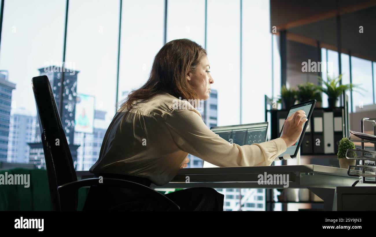 Woman general director managing multiple expansion projects, showcasing ...