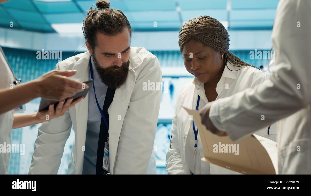 Healthcare team examines test results for potential dangerous diagnosis ...