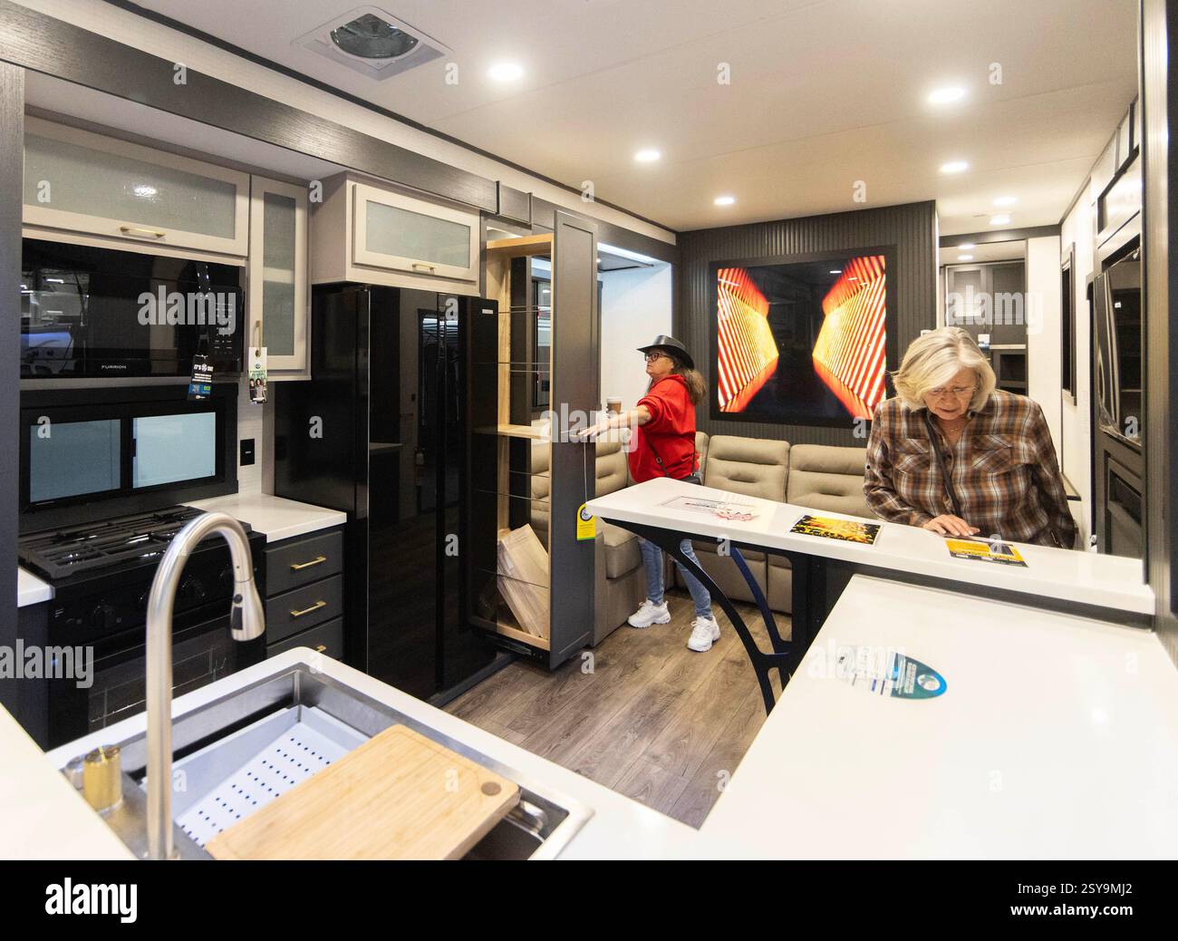 (250227) -- MISSISSAUGA, Feb. 27, 2025 (Xinhua) -- People tour a travel ...