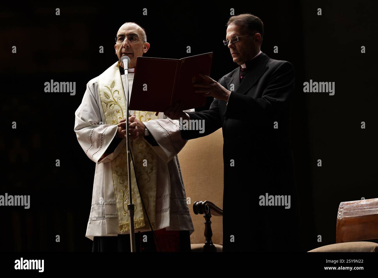 February 27, 2025 - Vatican City. Cardinal BALDASSARE REINA leads the ...