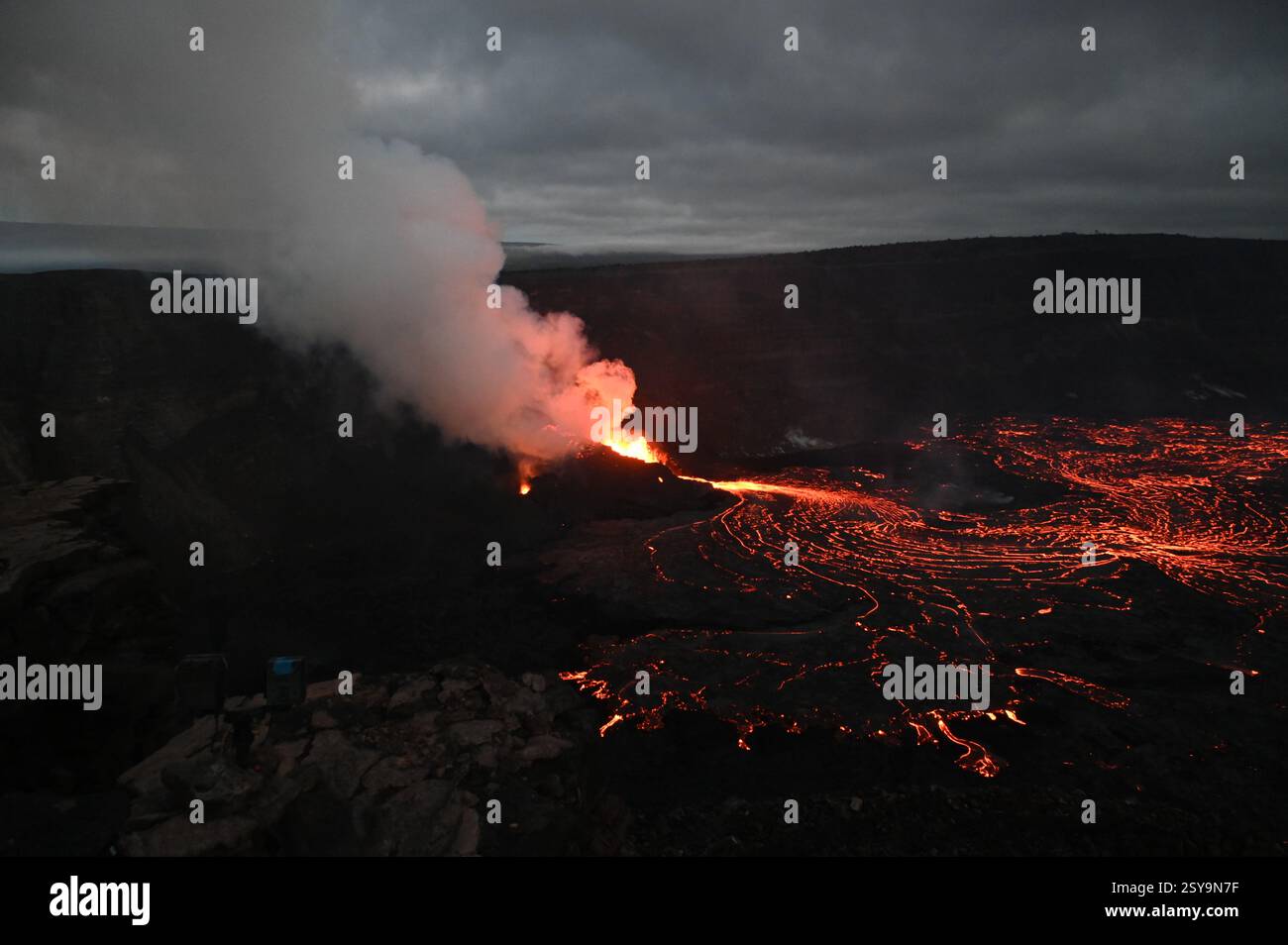 Kilauea, United States of America. 20 February, 2025. Magma fountaining ...