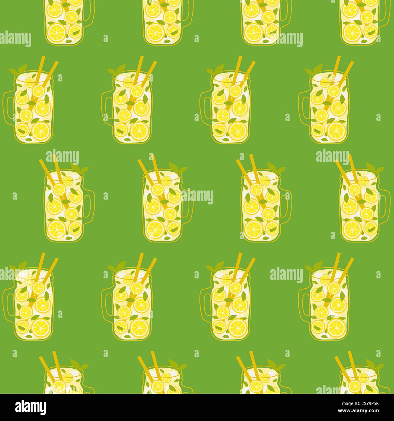 A seamless lemonade pattern.Vector illustration Stock Vector Image ...