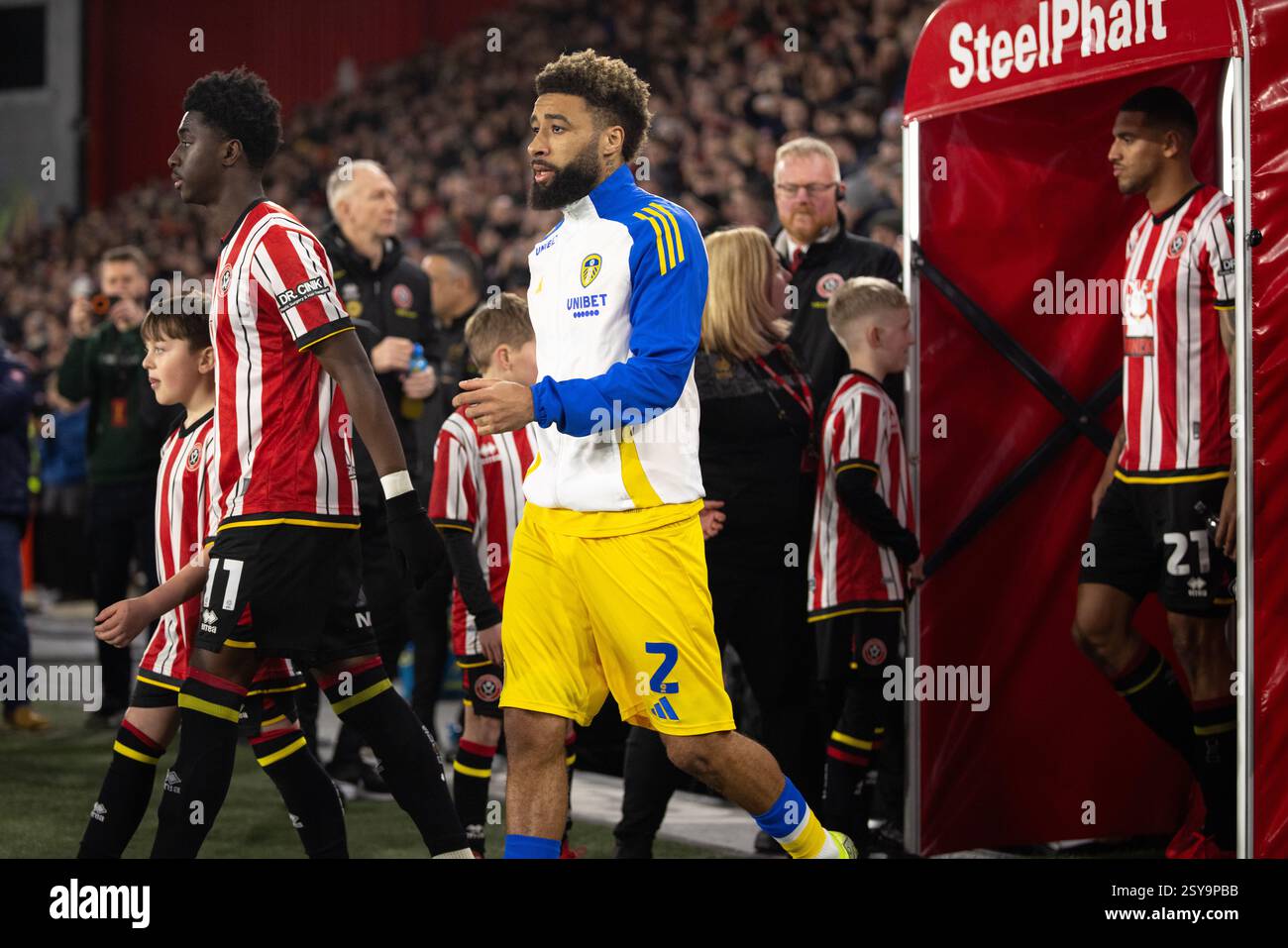 Jayden Bogle (Leeds United) before the Sky Bet Championship match ...