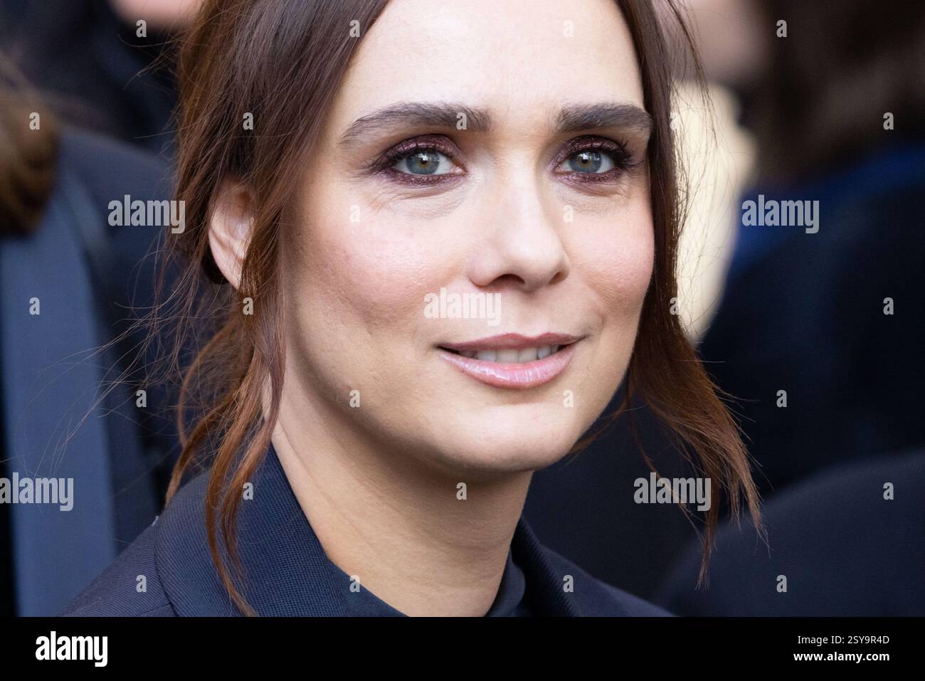 Lucrezia Guidone is seen arriving at the Emporio Armani fashion show ...