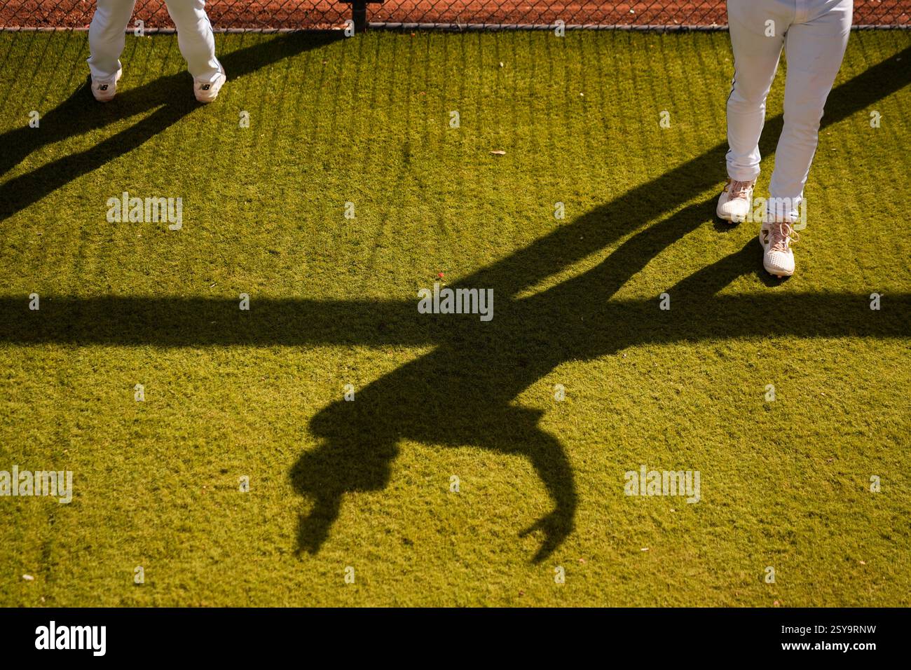 Seattle Mariners pitchers stretch in the bullpen during a spring ...