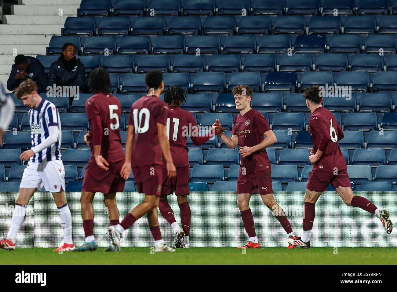 West Bromwich, UK. 27th Feb, 2025. #9, Matty Warhurst of Manchester ...